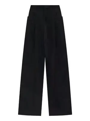 R13 Pleated Wool Trousers - Black