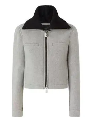 Pinko Ribbed-collar Jacket - Grey