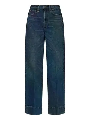 R13 Embroidered Straight-leg Jeans - Blue