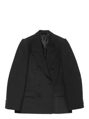 Acne Studios Puff-sleeve Double-breasted Jacket - Black