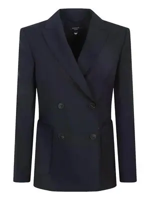 Max Mara Double-breasted Wool Blazer - Blue