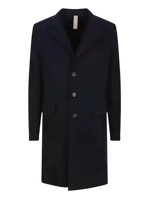 Eleventy Single-breasted Coat - Blue