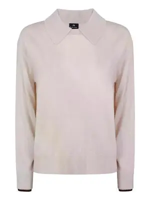Paul Smith Polo-collar Wool Sweater - Neutrals