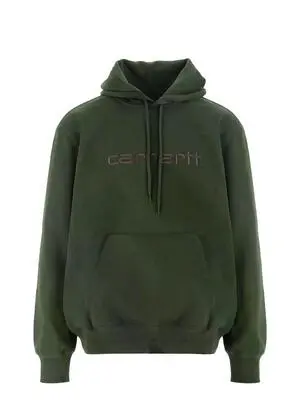 Carhartt Work In Progress Logo-embroidered Hoodie - Green