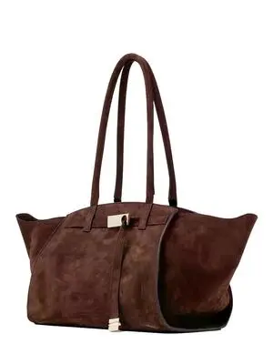 Benedetta Bruzziches Mame Weekend Suede Shoulder Bag - Brown