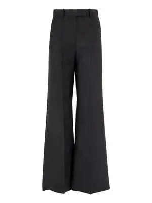 Valentino Garavani Pressed-crease Wide-leg Trousers - Black