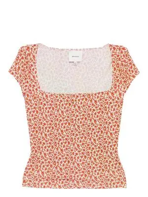 REFORMATION Bardot Top Orange