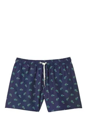 Lacoste Logo-print Swim Shorts - Blue