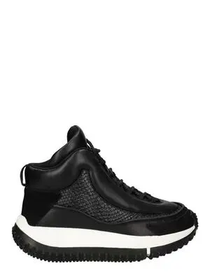 4CCCCEES Snakeskin-panel Leather Sneakers - Black