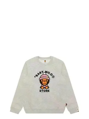 A BATHING APE Embroidered Long-sleeve Sweatshirt - Grey