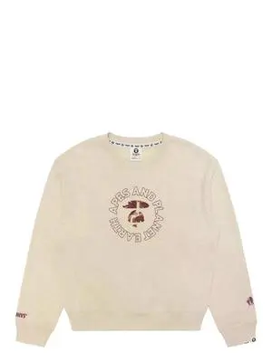 A BATHING APE Logo-print Crew-neck Sweater - Neutrals