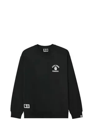 FINGERCROXX Graphic Cotton Sweatshirt - Black