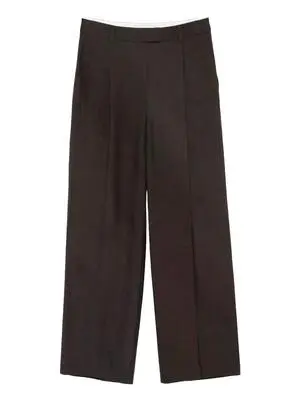 LOW CLASSIC Pleated-front Trousers - Brown