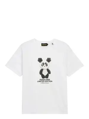 MINI CREAM Panda Mini Graphic-print T-shirt - White