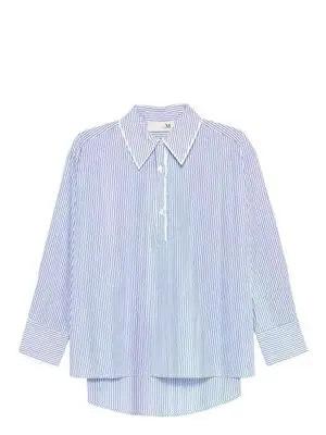 THE M Olivia Striped Shirt - Blue