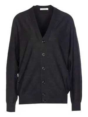 LEMAIRE V-neck Cardigan - Black