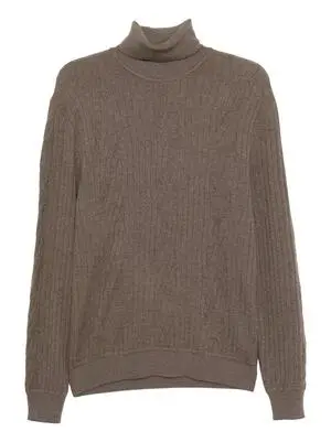 Brioni Cable-knit Sweatshirt - Brown