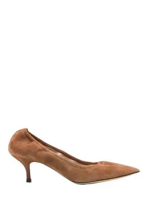 P.a.r.o.s.h Pointed-toe Kitten-heel Pumps - Brown