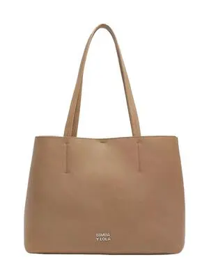 Bimba Y Lola Leather Shoulder Bag - Light Brown