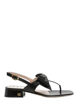 Valentino Garavani Bow-embellished Sandals - Black
