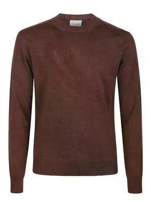 BALLANTYNE Merino Wool Crew-neck Sweater - Brown