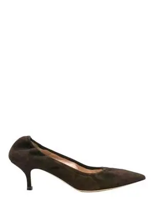 P.a.r.o.s.h Pointed-toe Kitten-heel Pumps - Brown