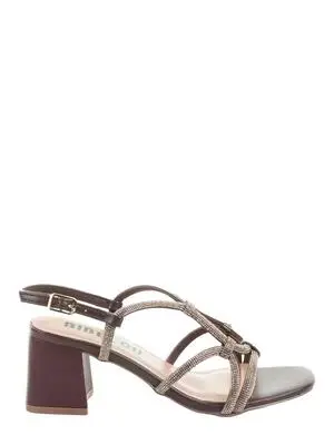 BIBI LOU Embellished Block-heel Sandals - Brown