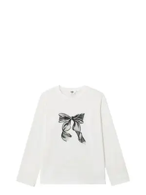 B+AB Bow Print Sweatshirt - Neutrals