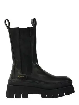 SUMMERY COPENHAGEN Elastic-panel Platform Boots - Black