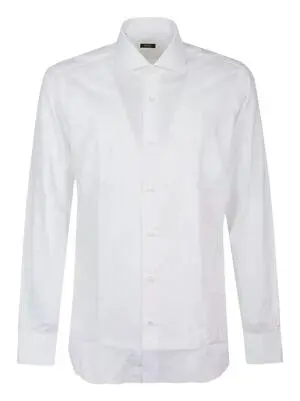 BARBA NAPOLI Long-sleeved Buttoned-down Shirt - White