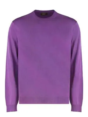 SLOWEAR Round-neck Wool Sweater - Purple
