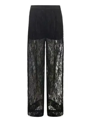 Pinko Floral-lace Trousers - Black