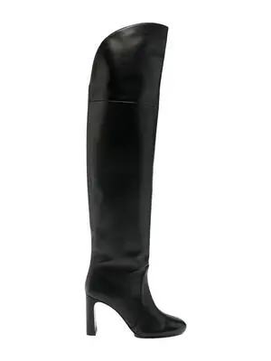 STUART WEITZMAN Slouchy Leather Over-the-knee Boots - Black