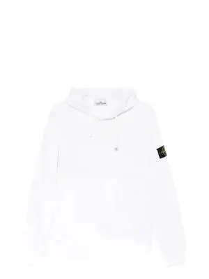 Stone Island Logo-patch Hoodie - White