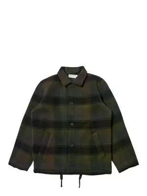 Universal Works Button-fastening Checked Jacket - Brown