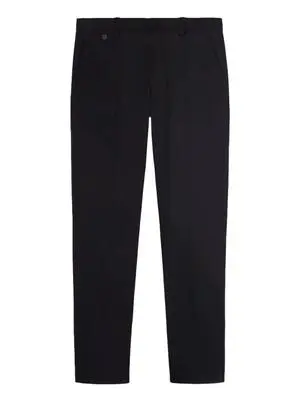 Agnona Wool-cashmere Blend Flannel Trousers - Blue