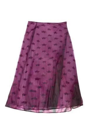 Acne Studios Star-print Jersey Midi Skirt - Purple