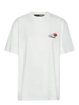 Remain Birger Christensen Logo-embroidered Organic Cotton T-shirt - White