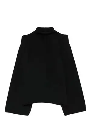 Rick Owens High-neck Wide-sleeve Sweater - Black