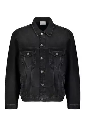 Vetements Logo-print Cotton Denim Jacket - Black