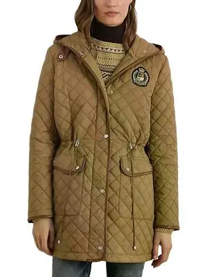Ralph Lauren Quilted Hooded Jacket - Brown