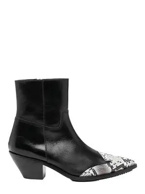 Junya Watanabe 50mm Snakeskin-print Boots - Black