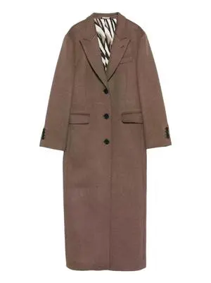 ERALDO Single-breasted Coat - Brown