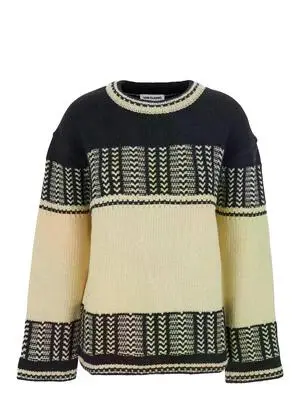 LOW CLASSIC Intarsia-knit Sweater - Neutrals