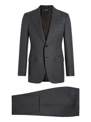Zegna Single-breasted Wool Suit - Grey