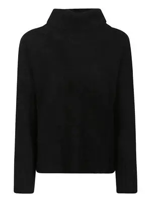 ARAGONA Turtleneck Cashmere Sweater - Black