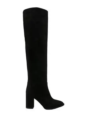 LE SILLA Block-heel Suede Boots - Black