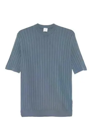 Eleventy Wide-ribbed T-shirt - Blue
