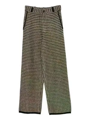 Guest In Residence Houndstooth Knit Trousers - Black