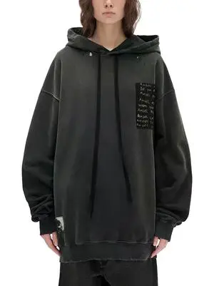 ANN DEMEULEMEESTER Cotton Drawstring Hoodie - Black